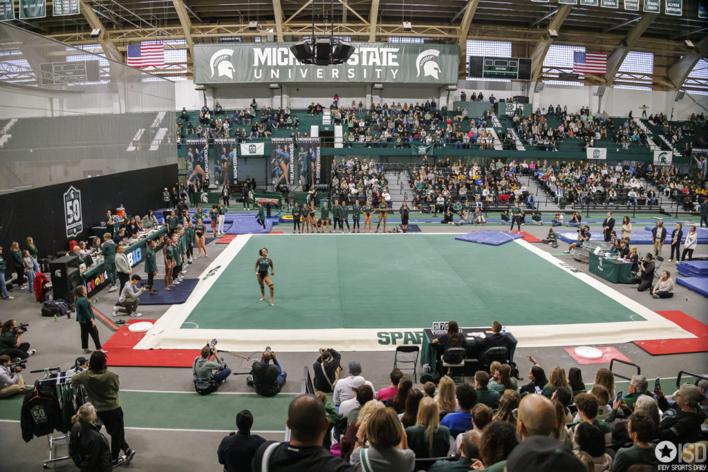 Michigan State Gymnastics shines in home opener with historic win over ...